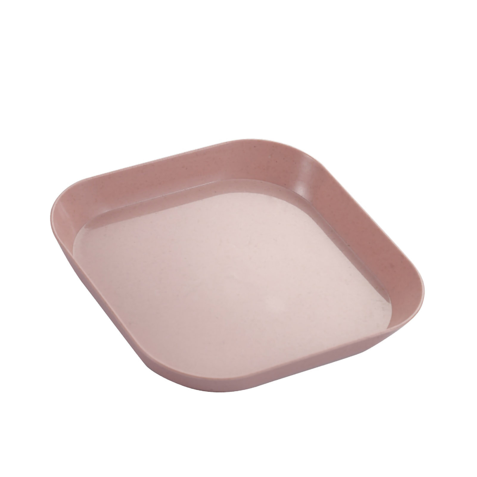 Обеденный заучебная посуда пшеничная столовая посуда для посуды для фруктов подает соус Dippingshalling Square Pink