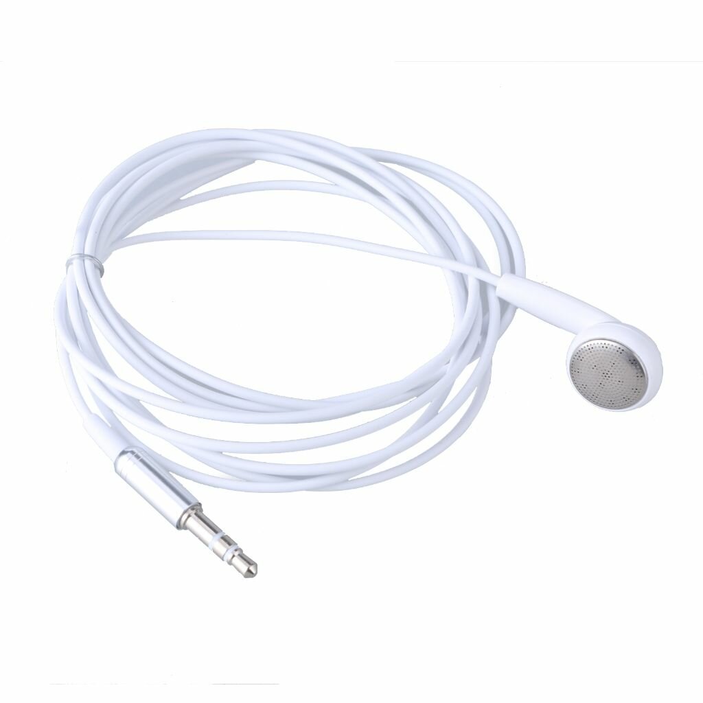 3,5 ммПроводные односторонние наушники-вкладыши-белое-200сантиметр