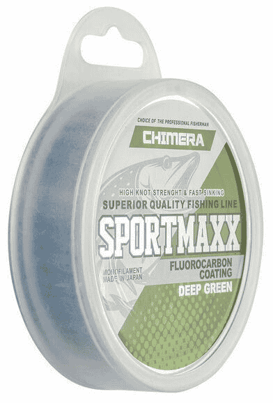 Леска Chimera Sportmaxx Fluorocarbon Coating Deep Green 100м #0.35