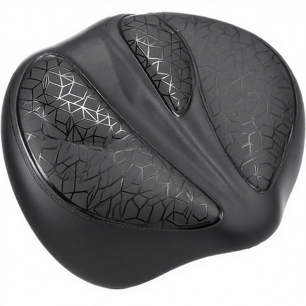 Седло для велосипеда с подушкой Seat Padded для мужчин женщин MTB горных дорожных велосипедов, материал PU кожа + силикон + губка, стили A B C, размер 17*27*5.2 см, вес 432 г, в комплект входят 1 седло для велосипеда