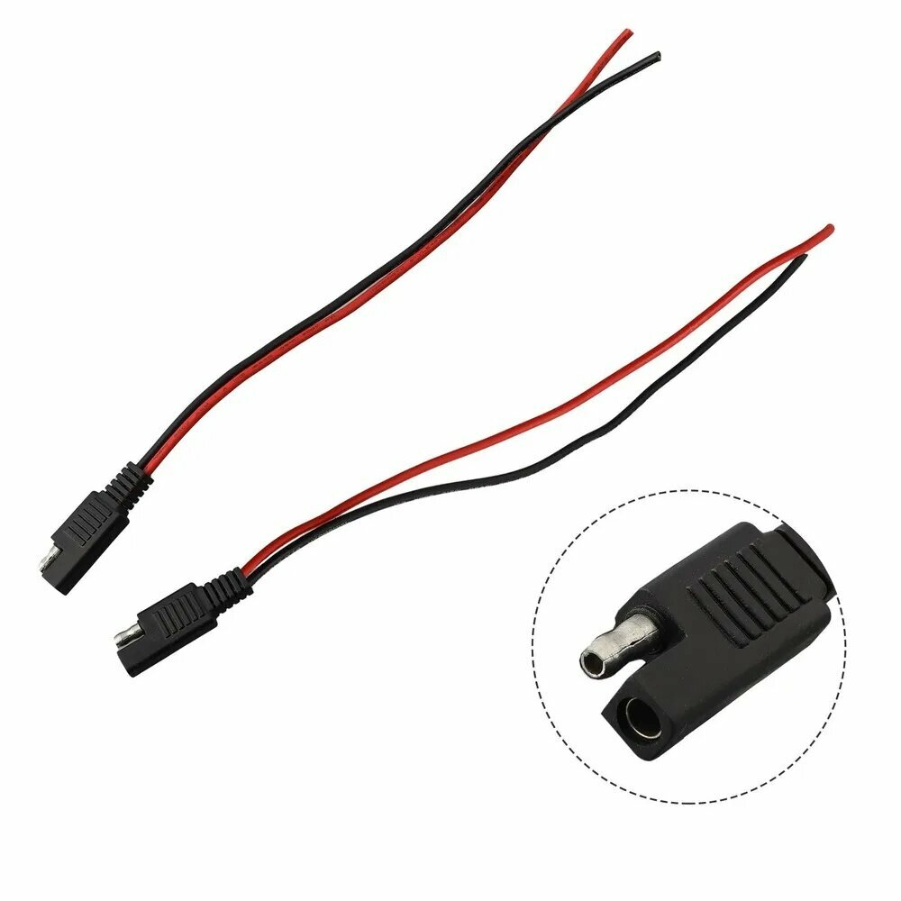 1 пара Удлинительных кабелей SAE с одним Концом, Быстроразъемный кабель SAE 18AWG 13 см