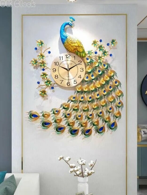 Настенные часы "Павлин", 75 см х 65 см