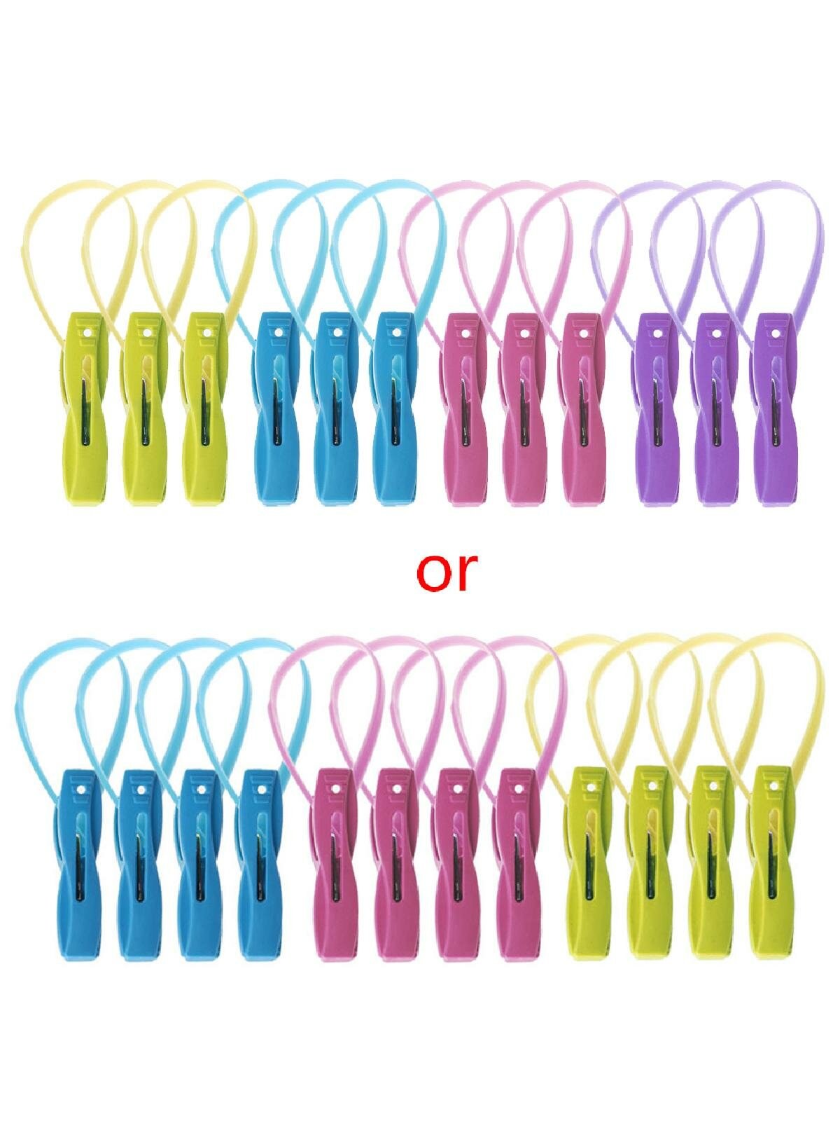 1 упаковка из 12 штук, зажим для носка, зажим для ветровки, кольцевой кабель, маленький зажим