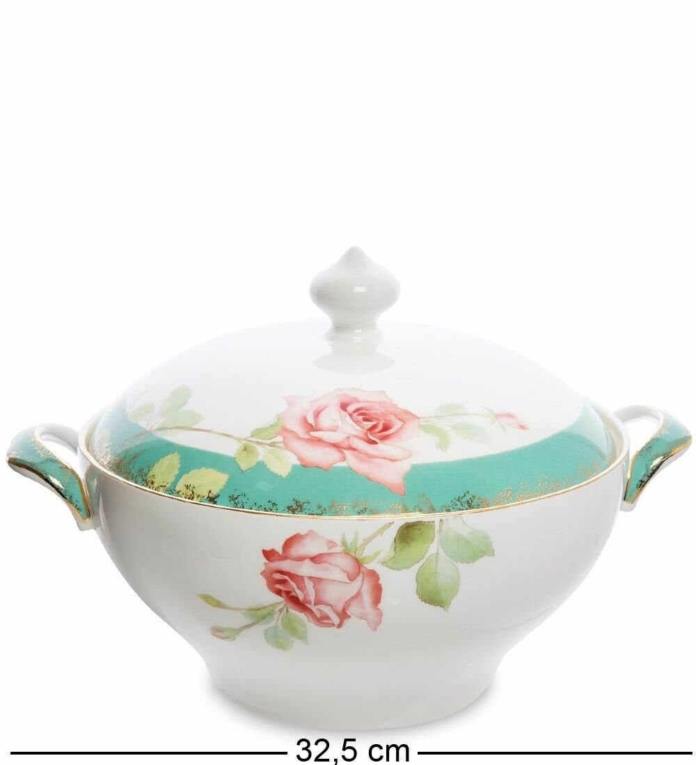 Супница с крышкой Роза (Milano Rose Pavone) A2118167 Pavone, Фарфор