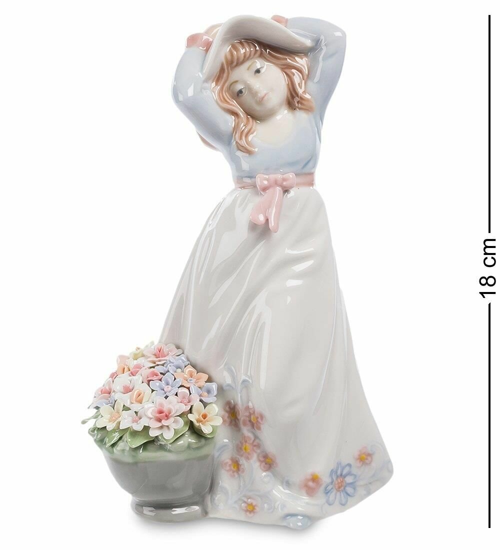 Фигурка Девочка с корзинкой (Pavone) A919495 Pavone, Керамика