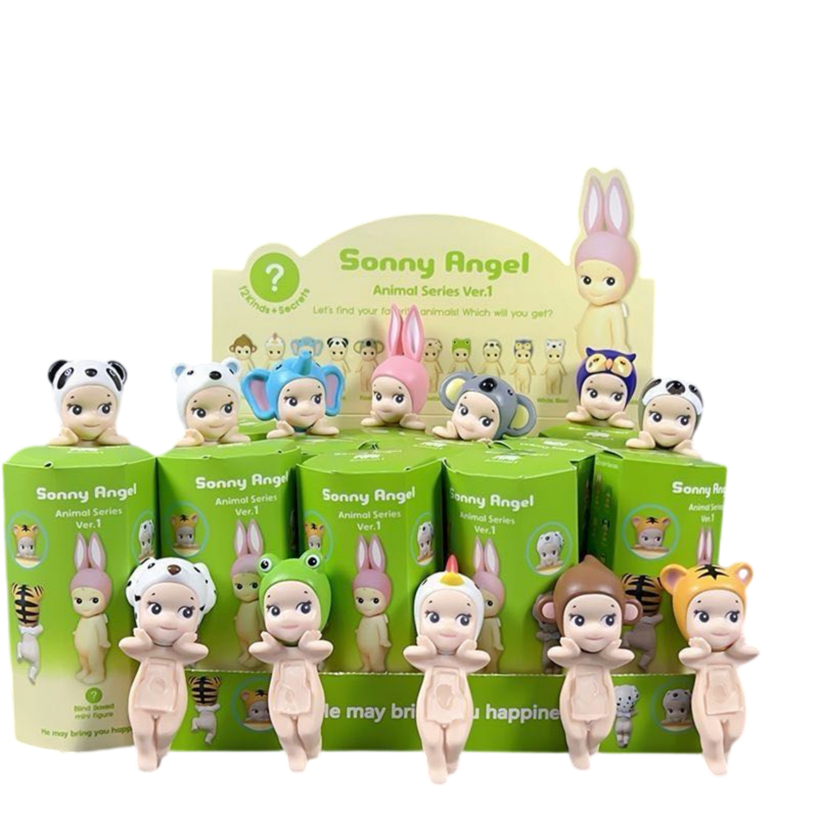 Sonny Angel Plushie Animal Collection 20th Anniversary Edition Mystery Box Toy Model Car Ornament Doll, высота 7 см (без ушей), вес 530 г, упаковка цветная коробка (маленькая коробка 2.5x10.2 см, большая коробка 20.2x13.5x10.7 см), доставка разобранная,