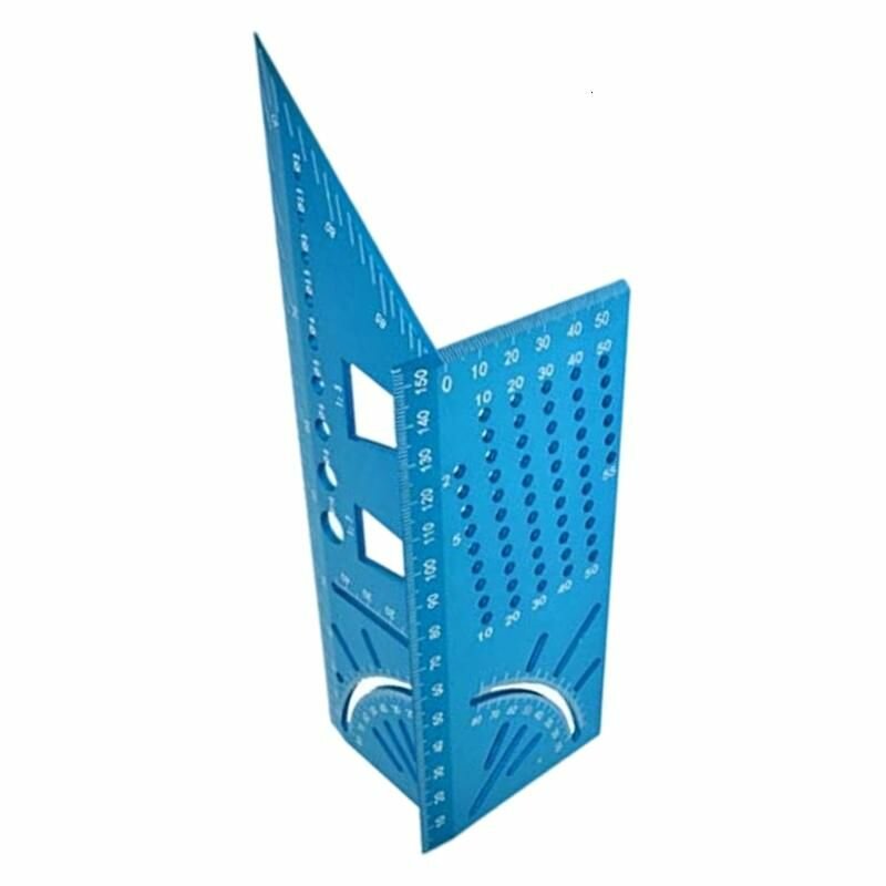 Угловой шаблон для соединения дерева 45 и 90 градусов, Синий