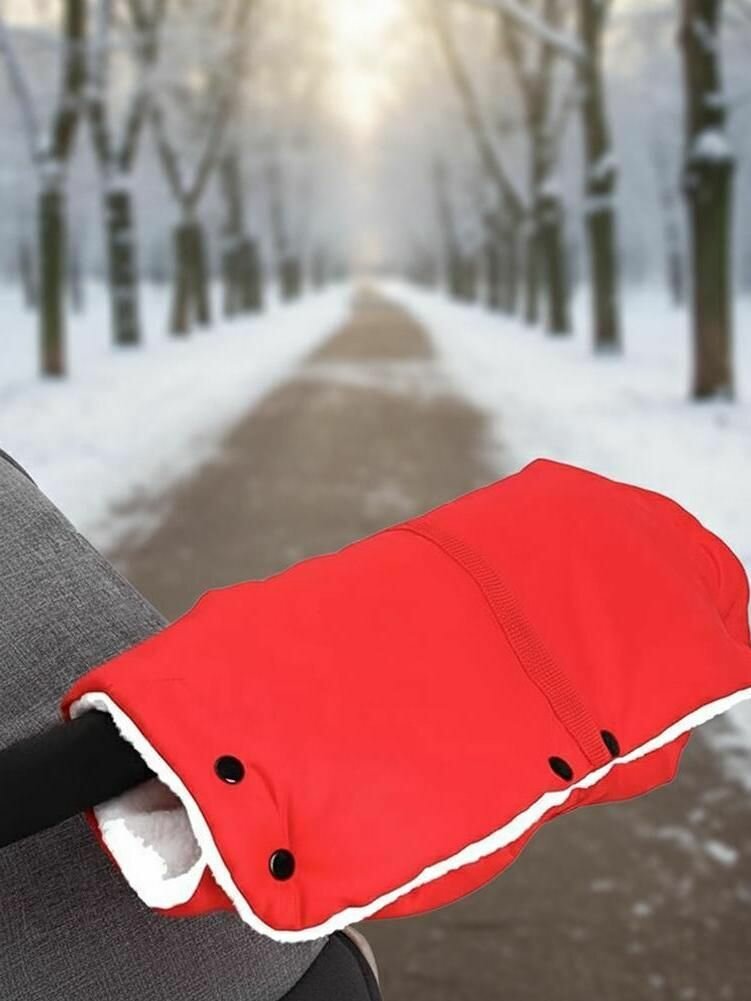 Муфта на коляску и санки для рук меховая белая