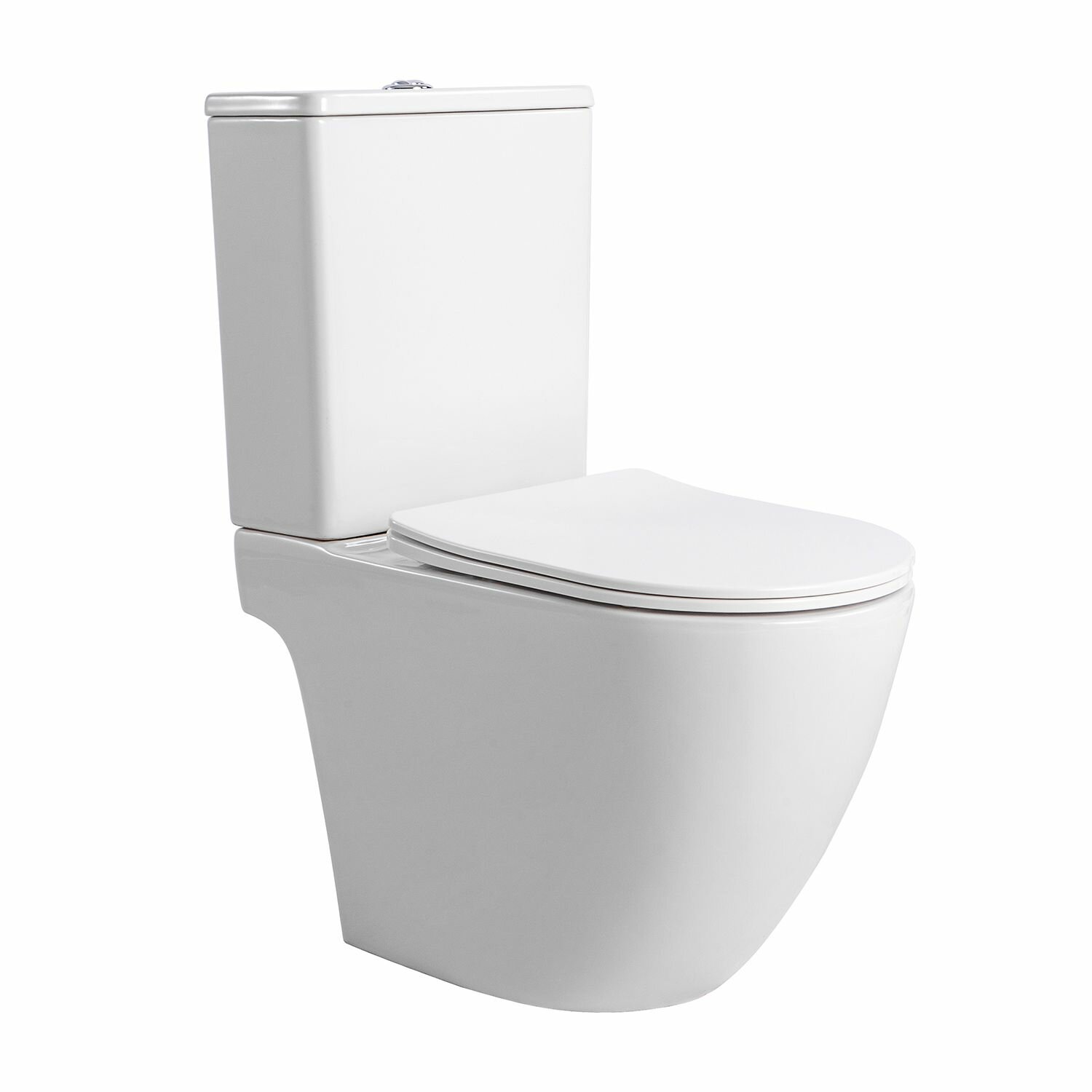 Унитаз-компакт Azario LEVITA 630х385х815 напольный, безободковый, система смыва "Скрытое Торнадо", с быстросъемным сиденьем "Микролифт" ( AZ-2903T)