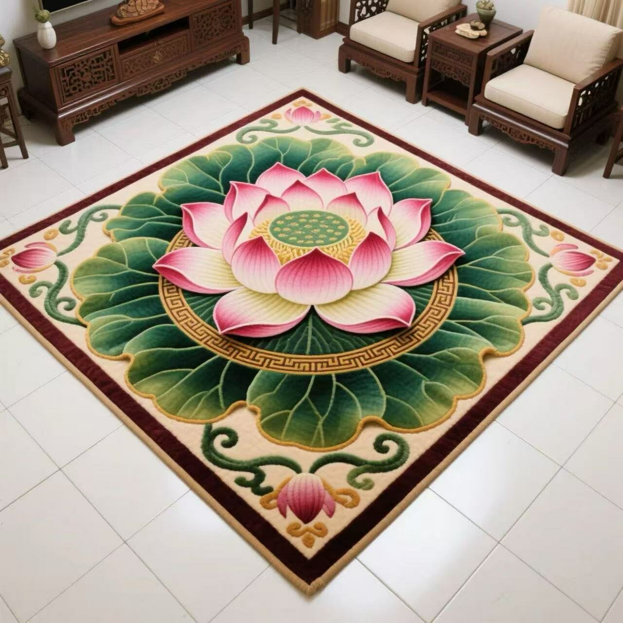 В наличии тайский лотосовый ковер для домашнего использования в буддийских залах и залах предков, коврик для коленопреклонения и поклонения, трехмерный коврик для поклонения в храме лотоса