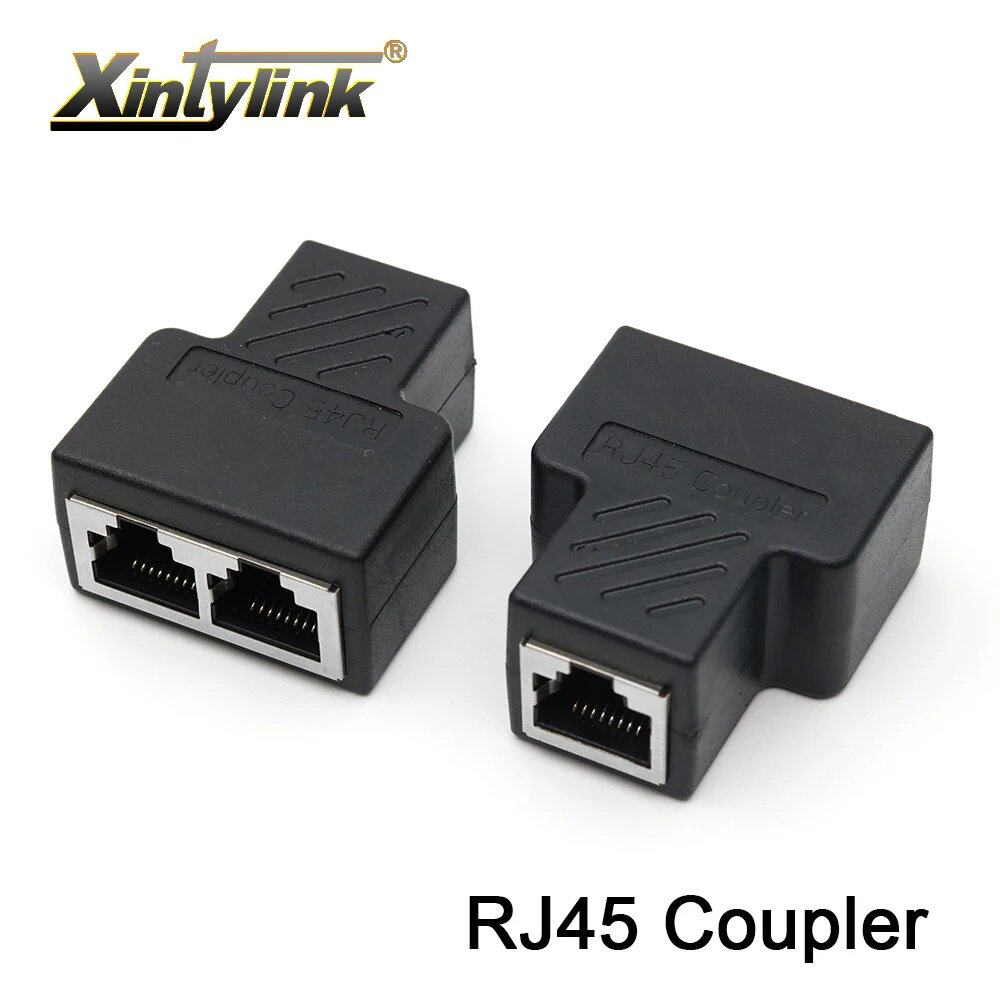 Xintylink RJ45 разветвитель кабеля Ethernet черный 20 pair