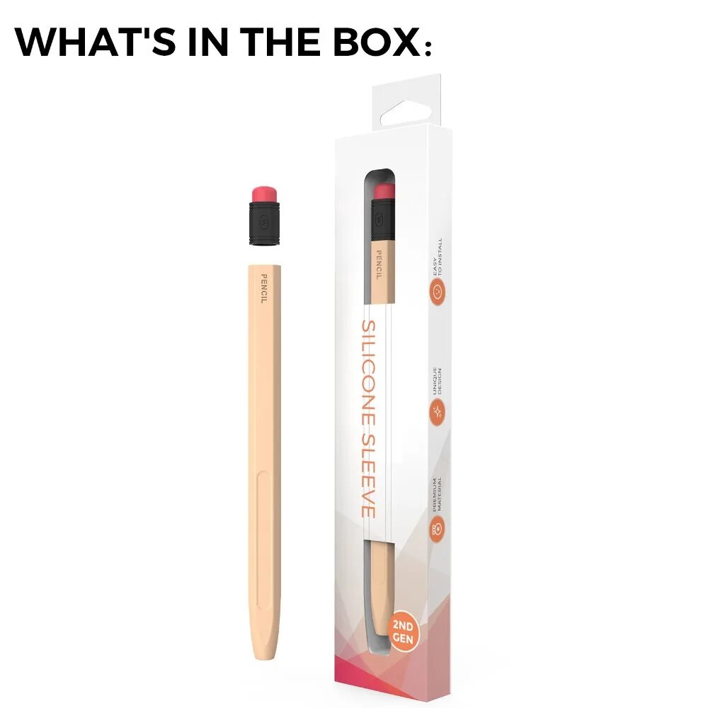 Силиконовый чехол для Apple Pencil Pro/2 Apricot