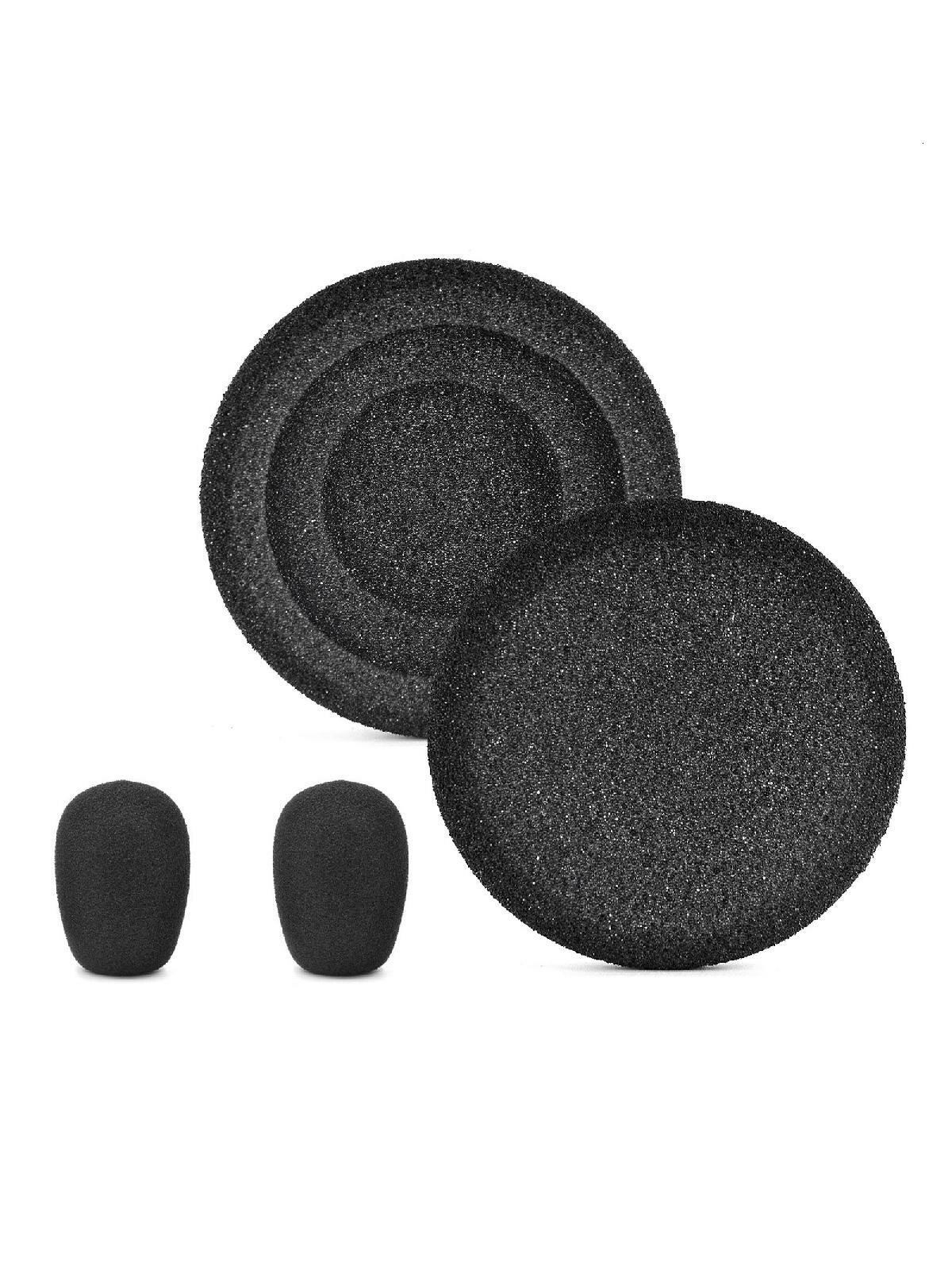 Комплект из 2 амбушюр и чехлов для микрофонов для повышения качества звука и комфорта Подходит для Evolve20 20se 30 30II 40 65 65