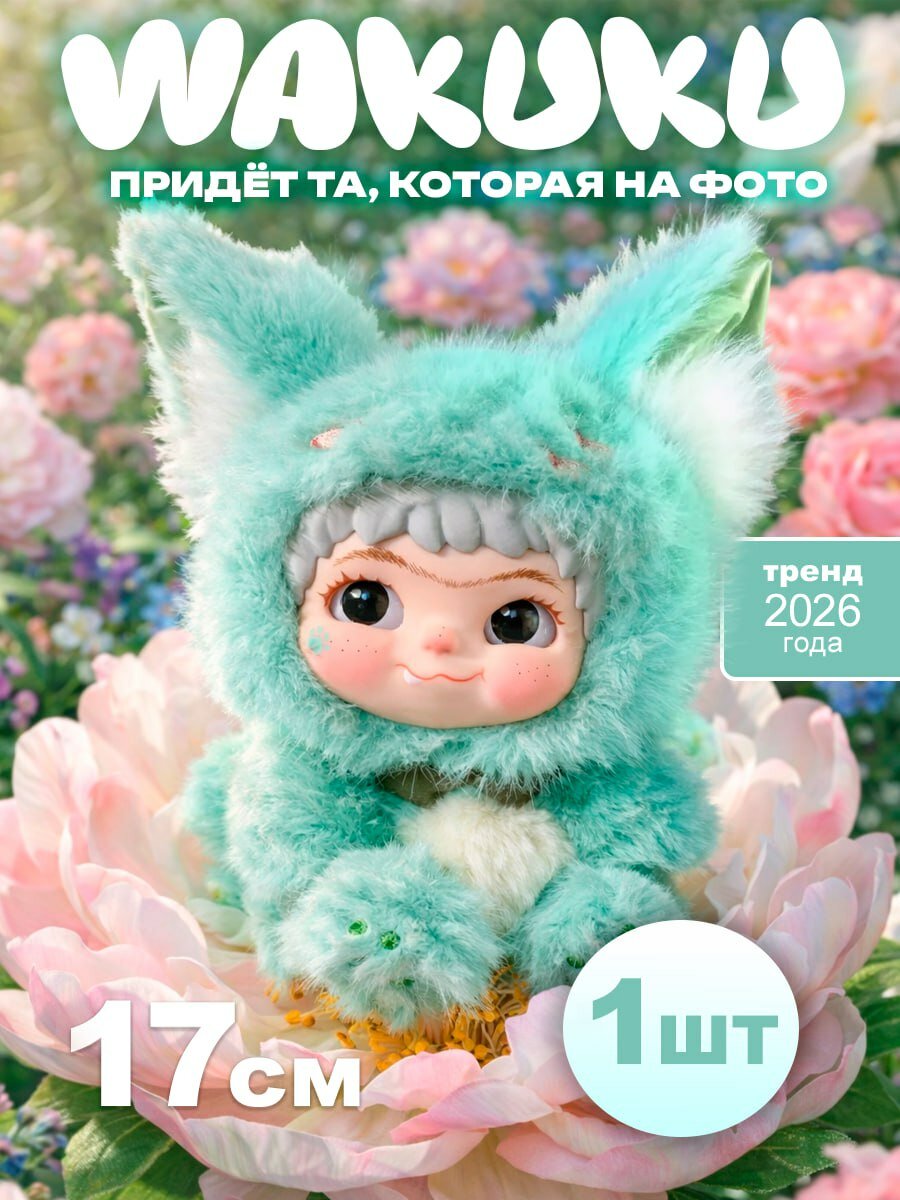 Вакуку коллекционный брелок, серия Wakuku лисенок, Мягкая игрушка