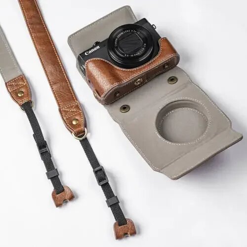 Чехол для Canon G7X Mark2/III, Brown