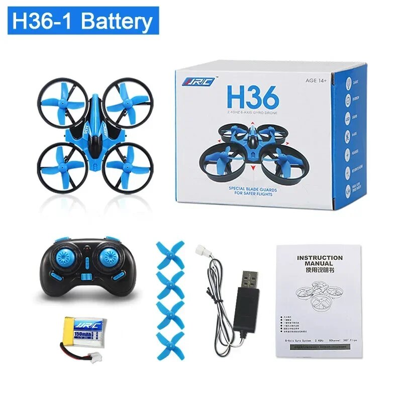 JJRC H36 Мини дрон для детей Blue