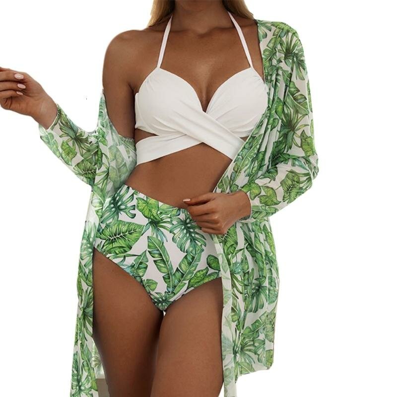 Пляжный кимоно-накидка для женщин, светло - зеленый - M