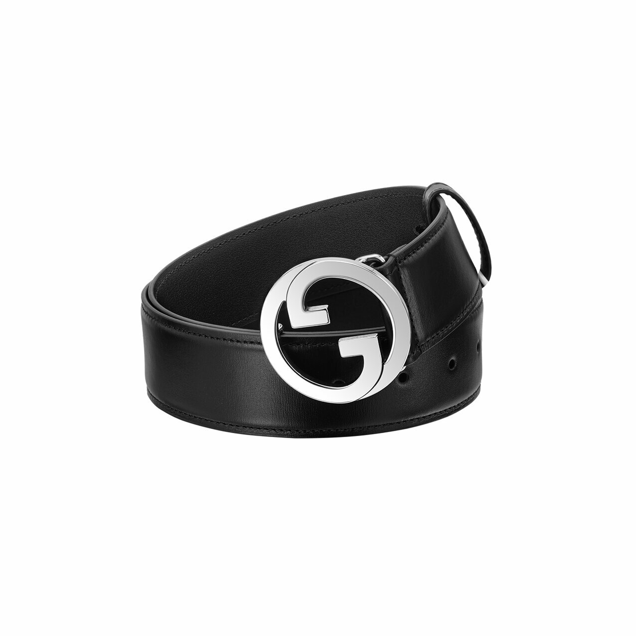 GUCCI Blondie Ремни из коровьей кожи Мужской Черный Ширина 4 см 75