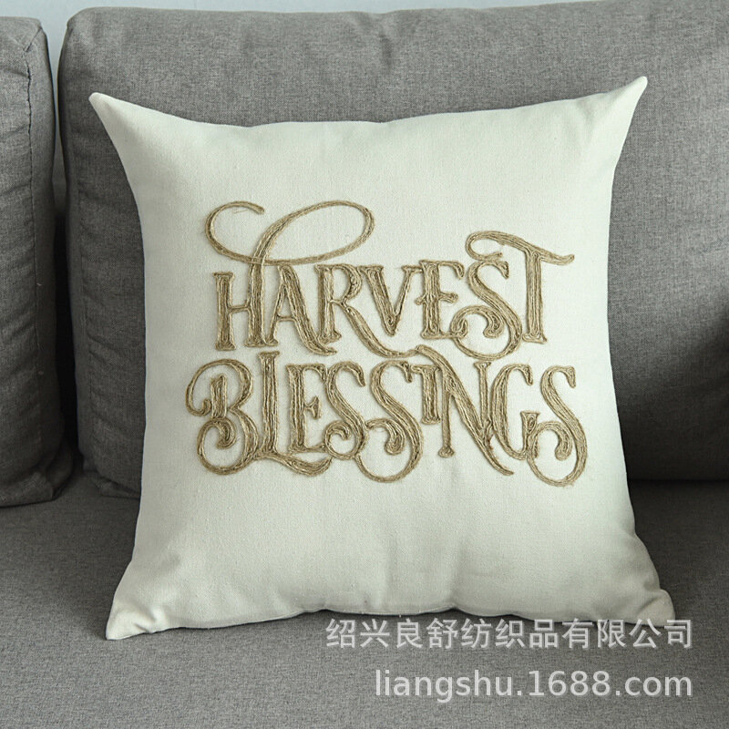 Подушка для дивана из хлопка и льна с вышивкой, наволочка для прикроватной подушки, подушка для сиденья, спинка кровати, домашний текстиль, декоративная подушка, удобная