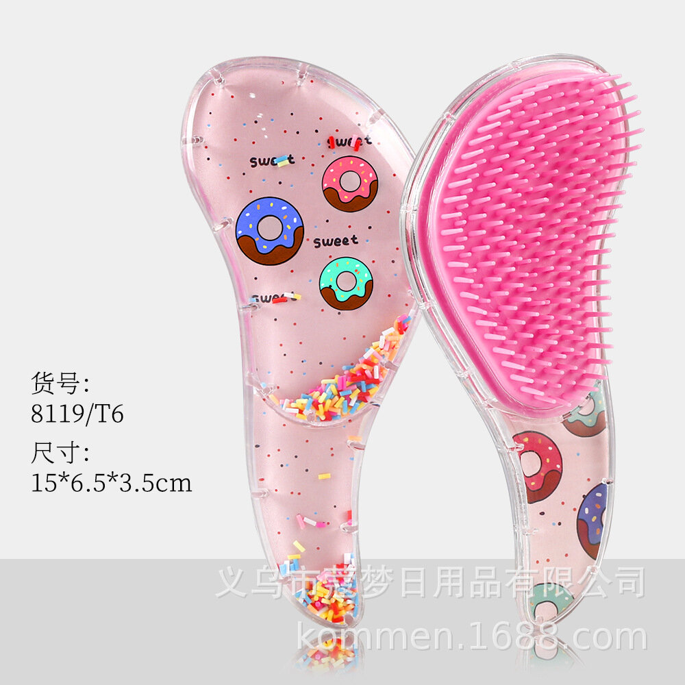 Новая прозрачная расческа, анти-заколка, массажная расческа, гладкая расческа для волос, милая пластиковая расческа, детская расческа с мультяшным дизайном