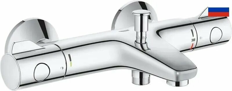 Термостатический смеситель GROHE Grohtherm 800 для ванны и душа, хром, с безопасной температурой