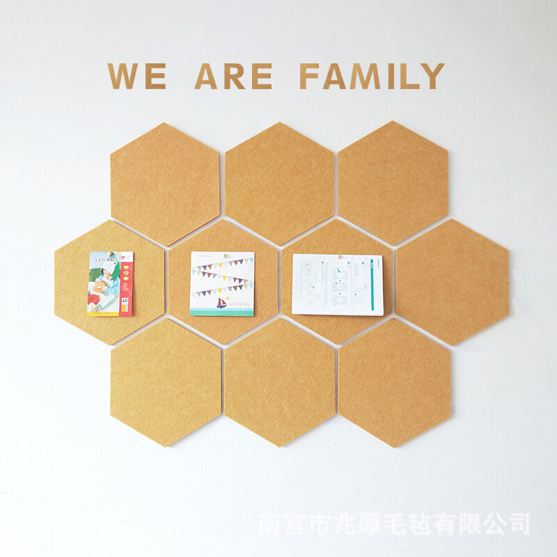 Оптовая детский сад фон стены чувствовал шестиугольные наклейки на стену Декоративные самоклеящиеся доски объявлений