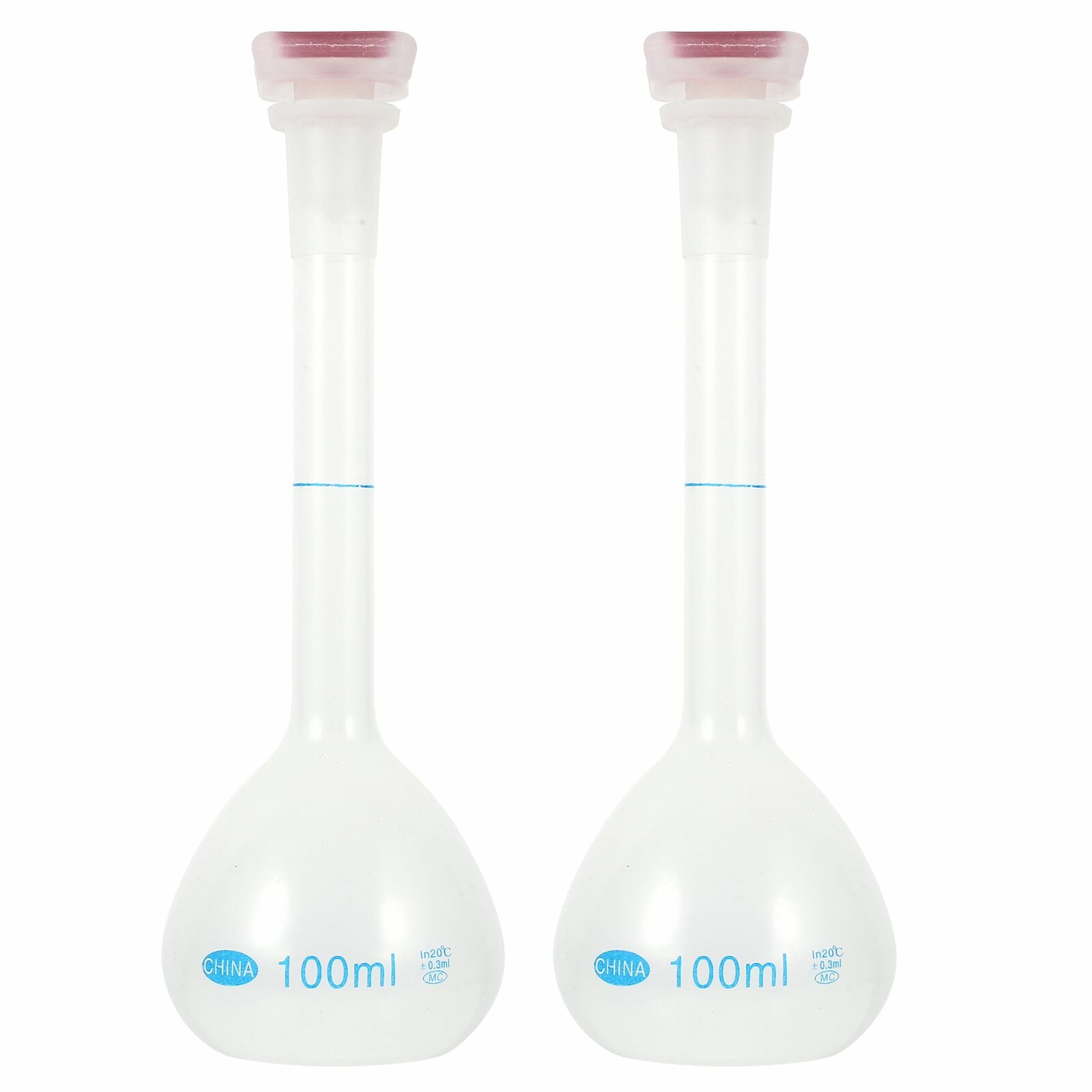 2 Штуки Пластиковых Колб Для Хранения Жидкостей В Лаборатории