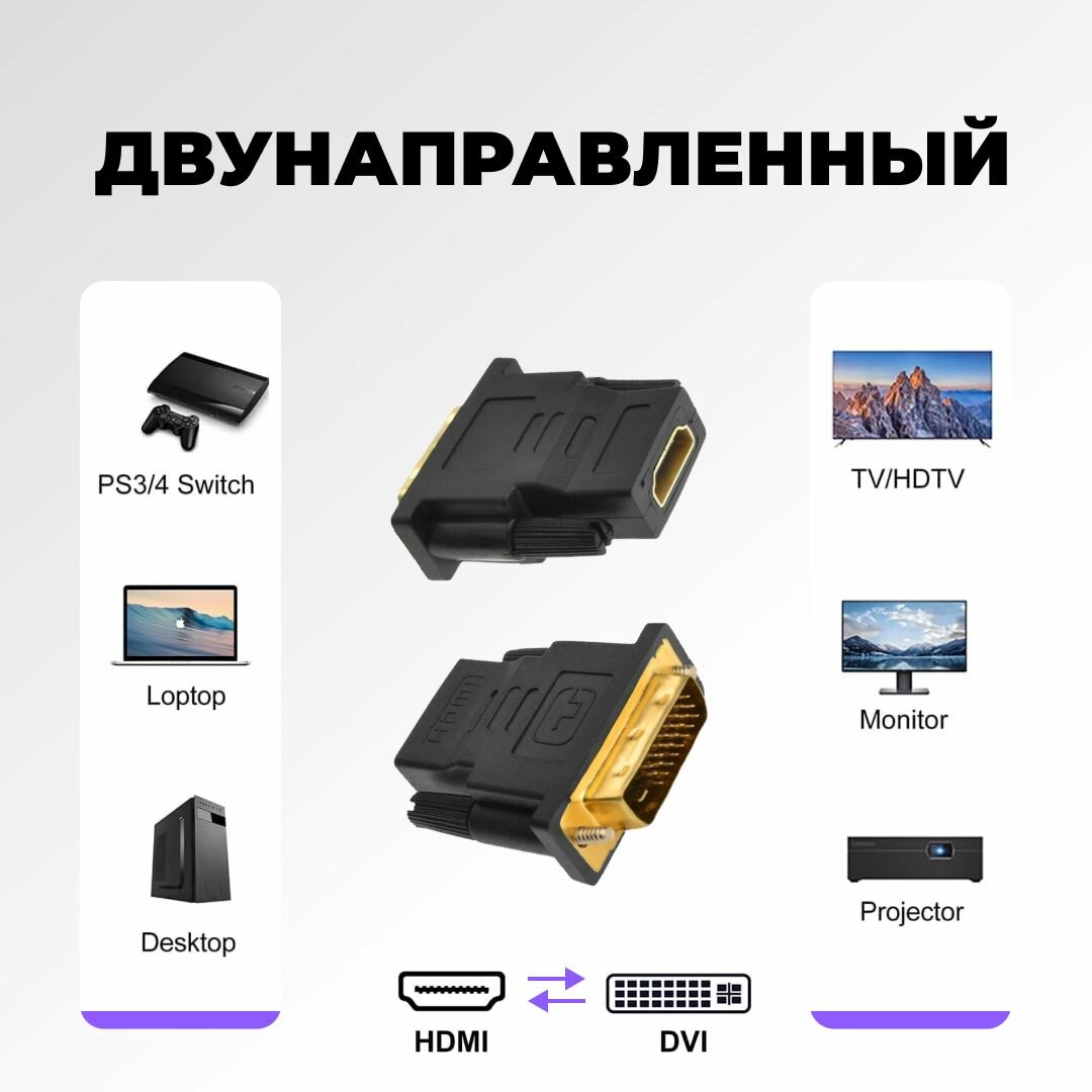 Переходник DVI-D - HDMI — фото 1