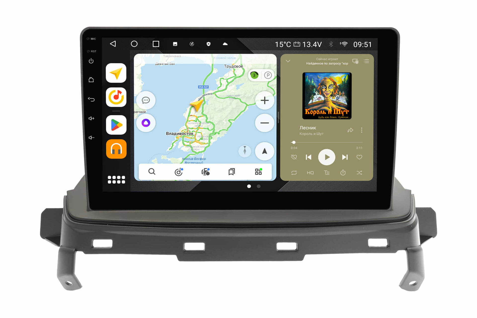 Магнитола Mitsubishi Eclipse Cross 2017 - 2021 Тип 2 / 9 дюймов, 4/64GB, 8 ядер, DSP, 4G, Android 10 / Wide Media