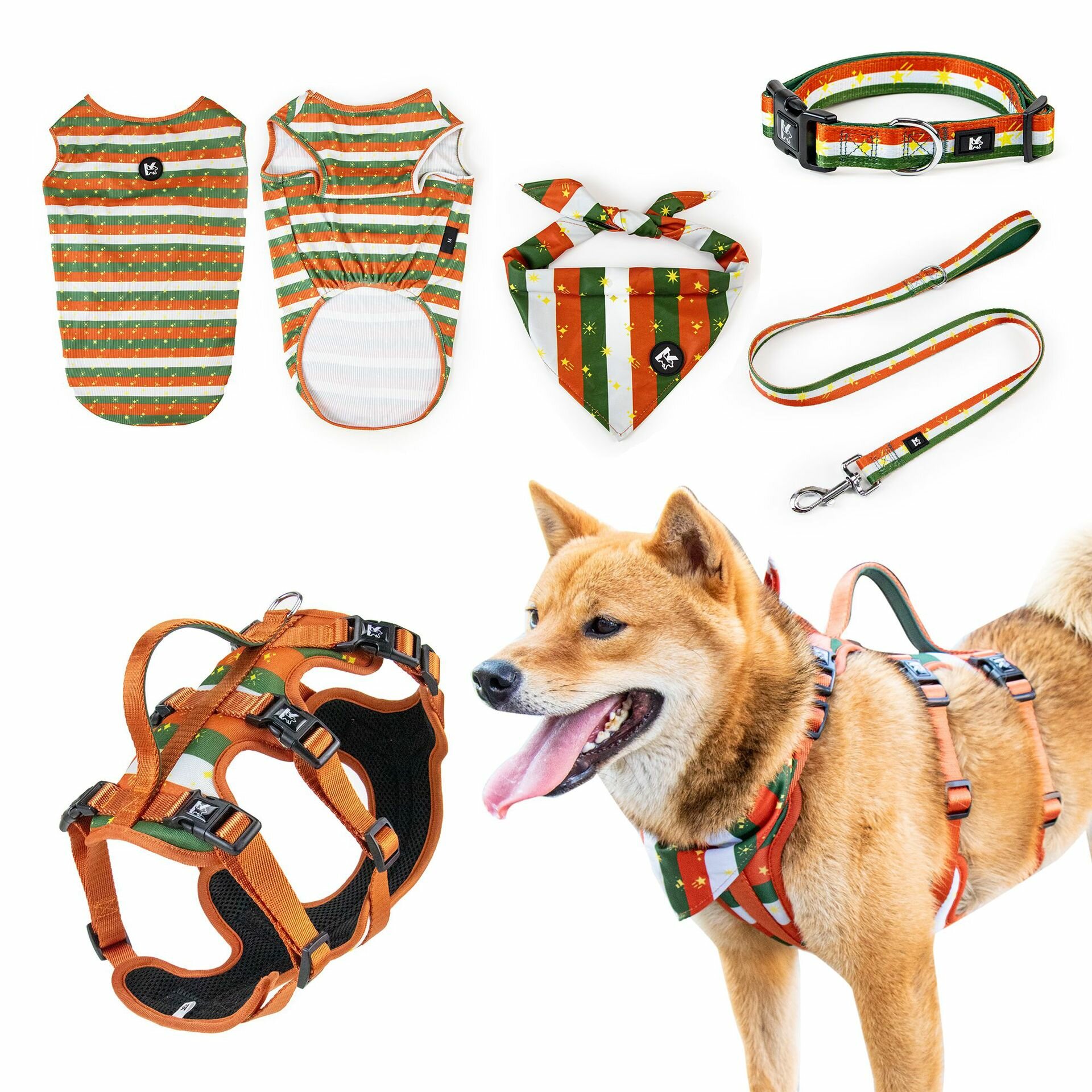 Набор снаряжения для собак Kepai K Series в наличии: нагрудный ремень, поводок, ошейник, нагрудник, бесплатное сочетание