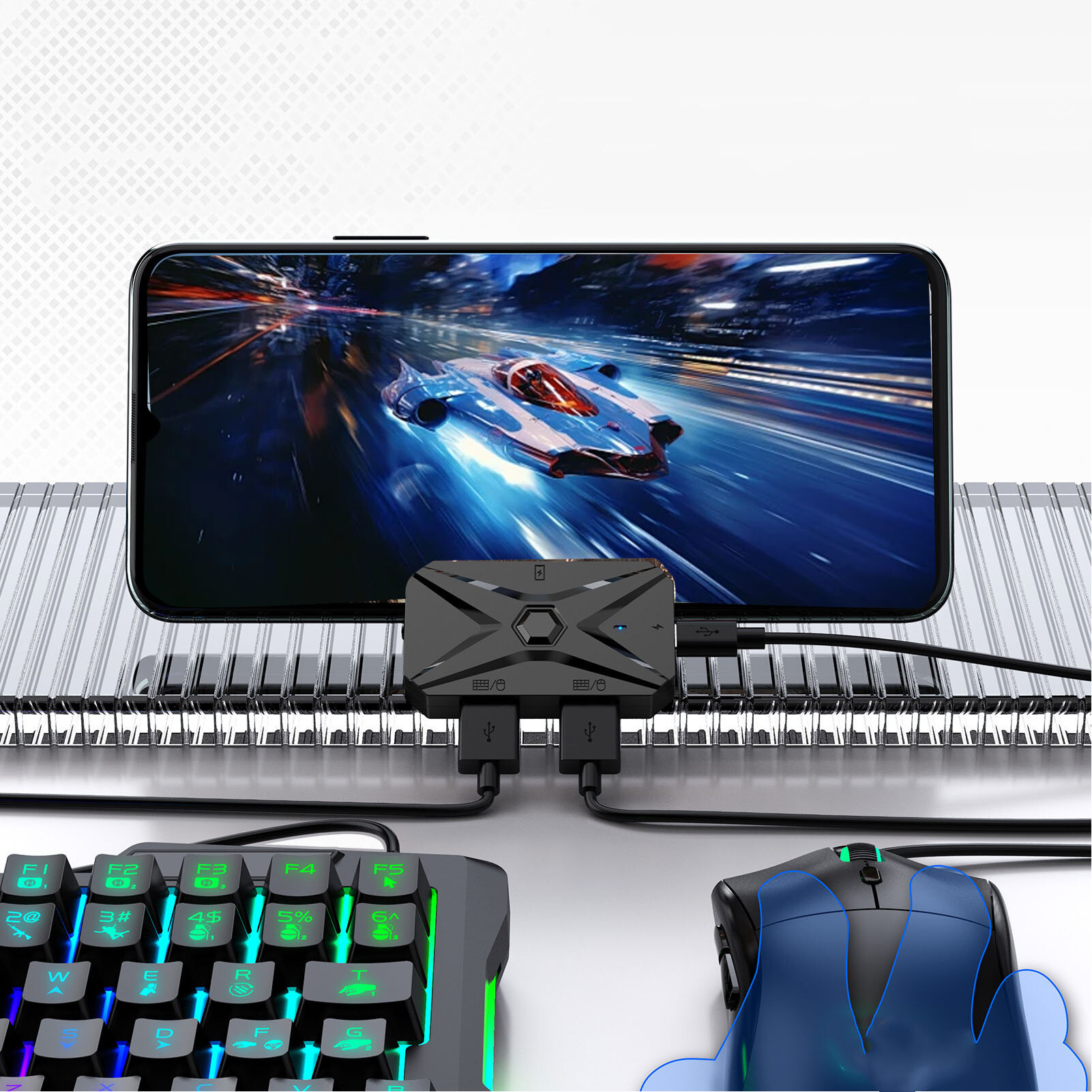 Клавиатура Мышь Mapper Converter Клавиатура Мышь Мобильный игровой адаптер Телефон Планшет Киберспортивный аксессуар