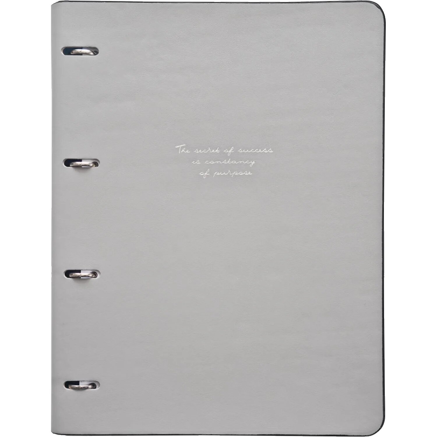 Тетрадь со сменным блоком А4.120л, Infolio Study, Quote, иск. кож, серый, N3824