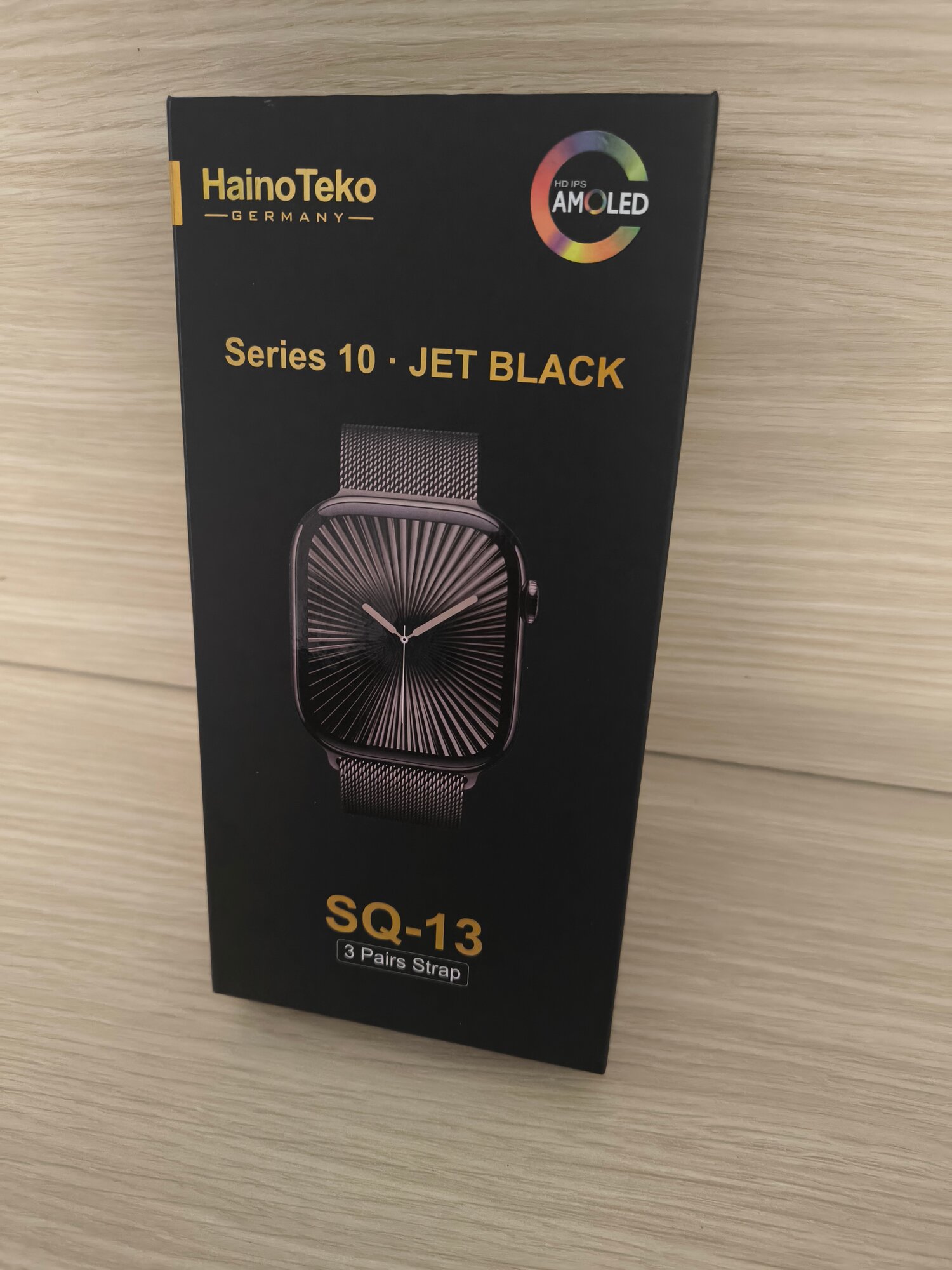 Смарт часы Haino Teko SQ-13 JET BLACK AMOLED умные часы, фитнес-трекер для Android и iOS
