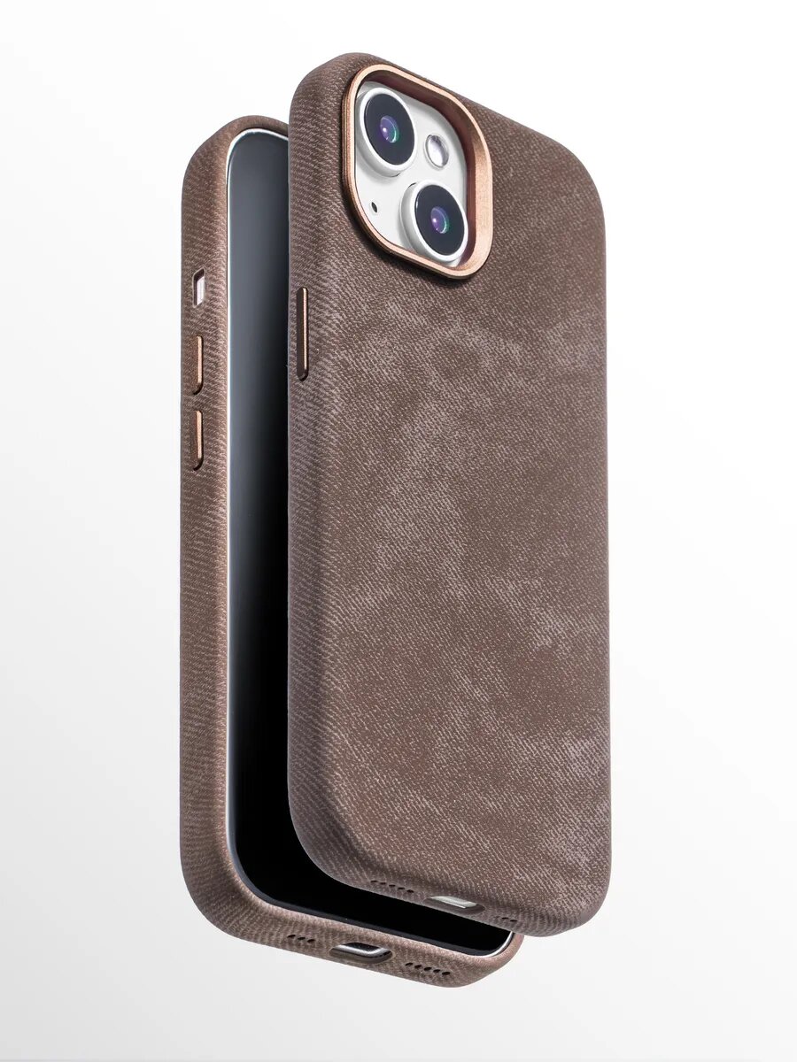 Чехол "О'Кейси", для iPhone 13, с защитой камеры, коричневый