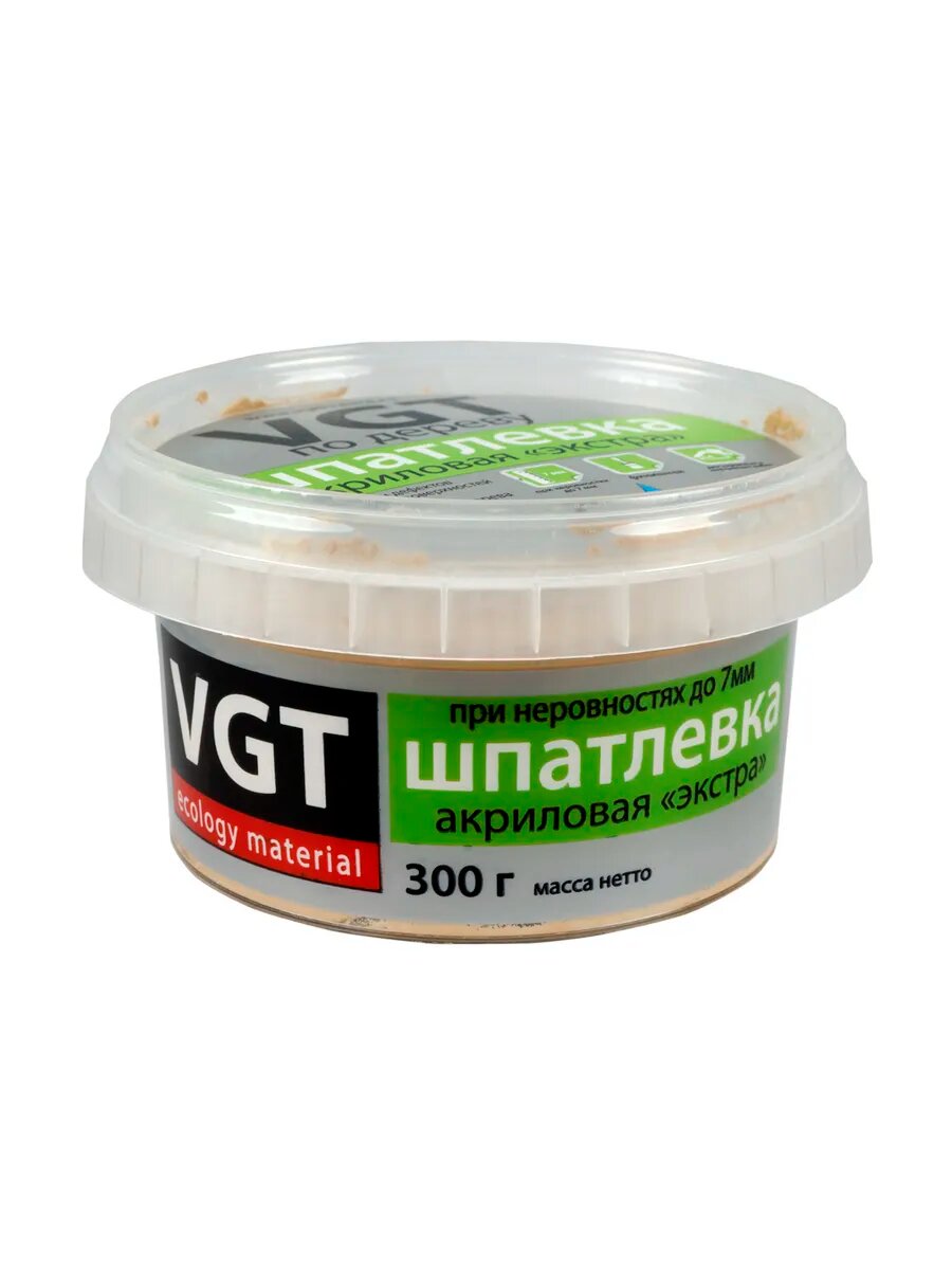 Шпатлевка экстра ПО дереву акриловая, универс, береза 0,3кг