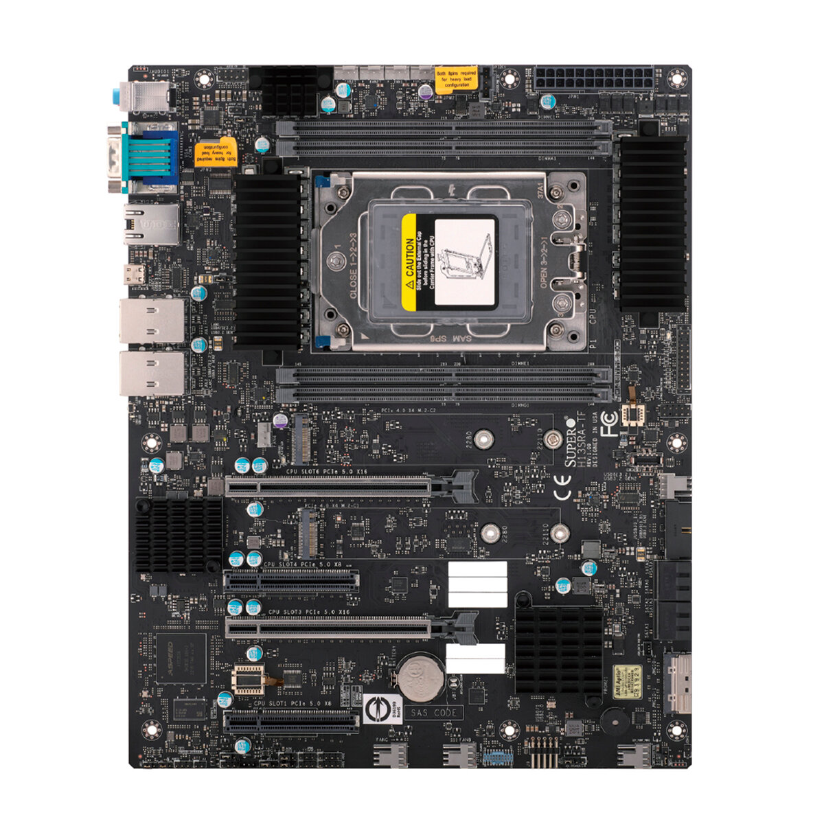 Материнская плата SuperMicro MBD-H13SRA-F-B, sTR5, AMD TRX50, ATX, OEM (MBD-H13SRA-F-B)