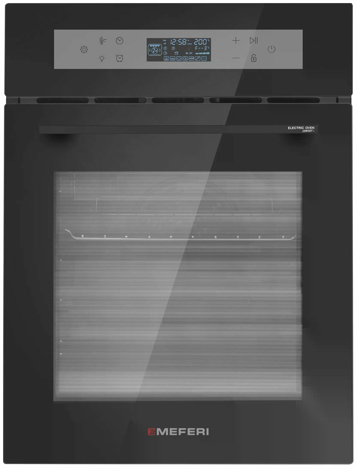 Духовой шкаф MEFERI MEO4511BK Comfort Plus, электрический, с грилем, черный