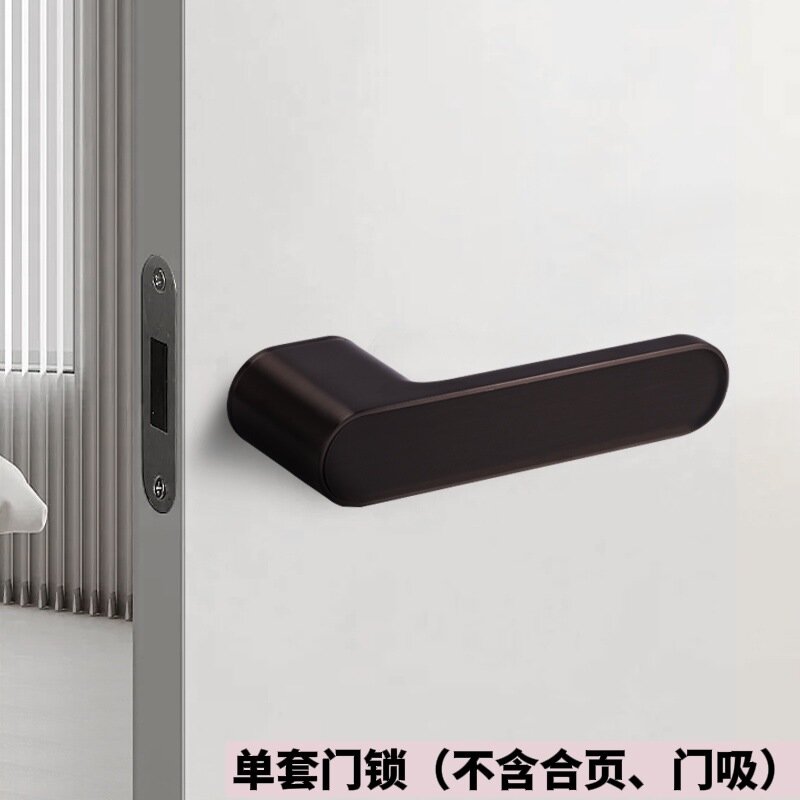 Минималистичный экологичный дверной замок для внутреннего использования, итальянский стиль, магнитный бесшумный дверной замок, дверной замок для спальни, интегрированный замок, простой комплект дверного замка для комнаты