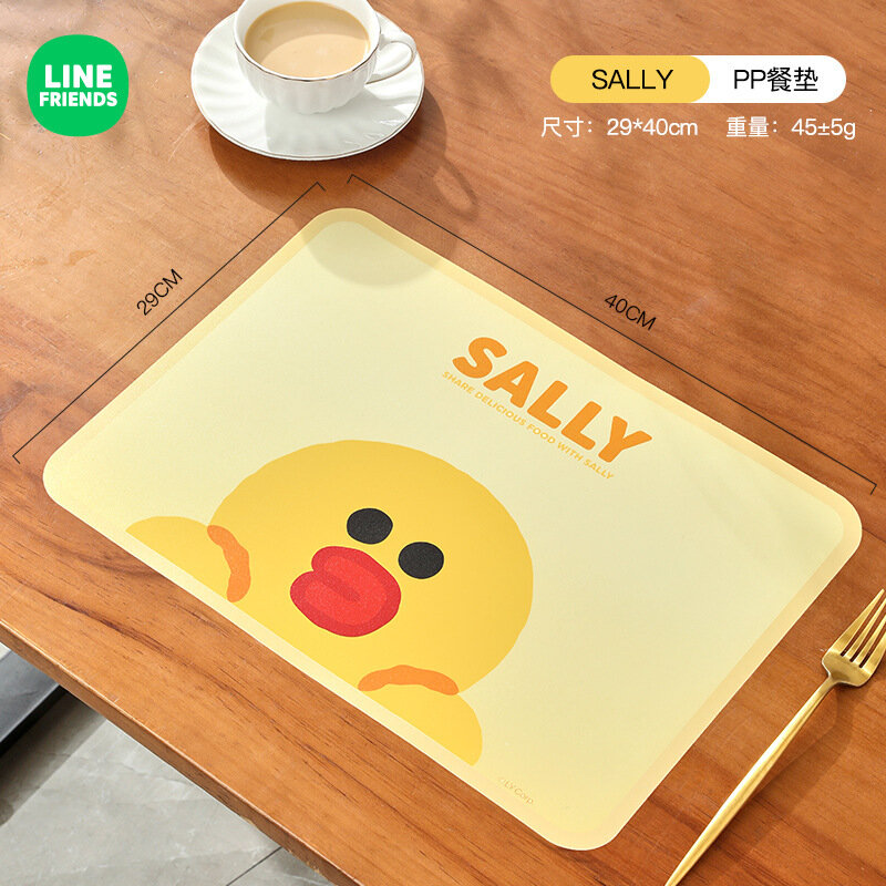 Скатерть LINE FRIENDS для дома, высококачественная термоизоляционная подложка, антиожоговая подставка для стола, легкая роскошная квадратная подложка