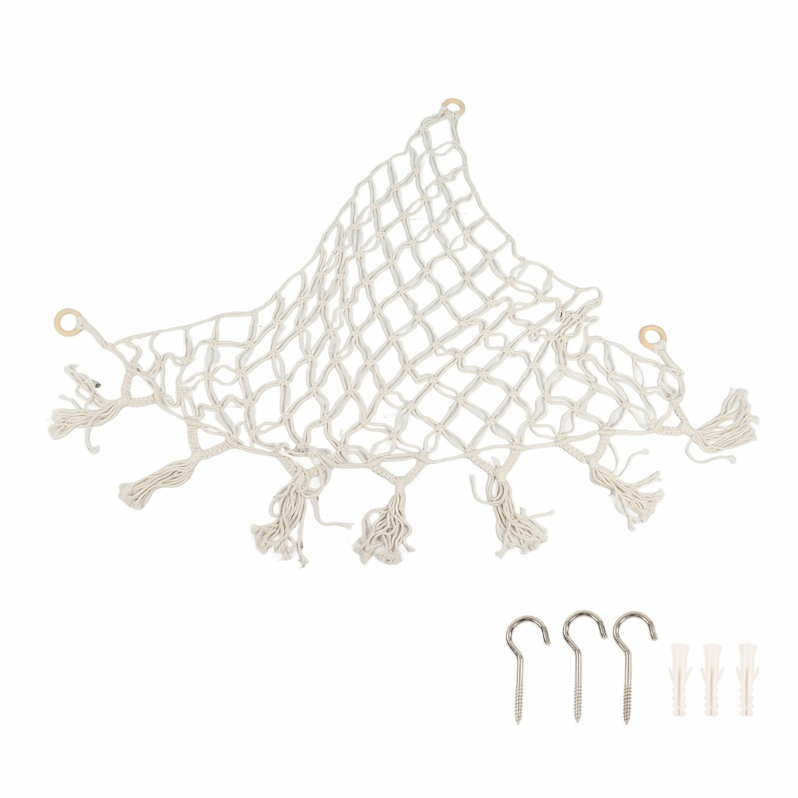 Гамак для игрушек ручной вязки, тип 2 (104x104x140 см), богемный стиль