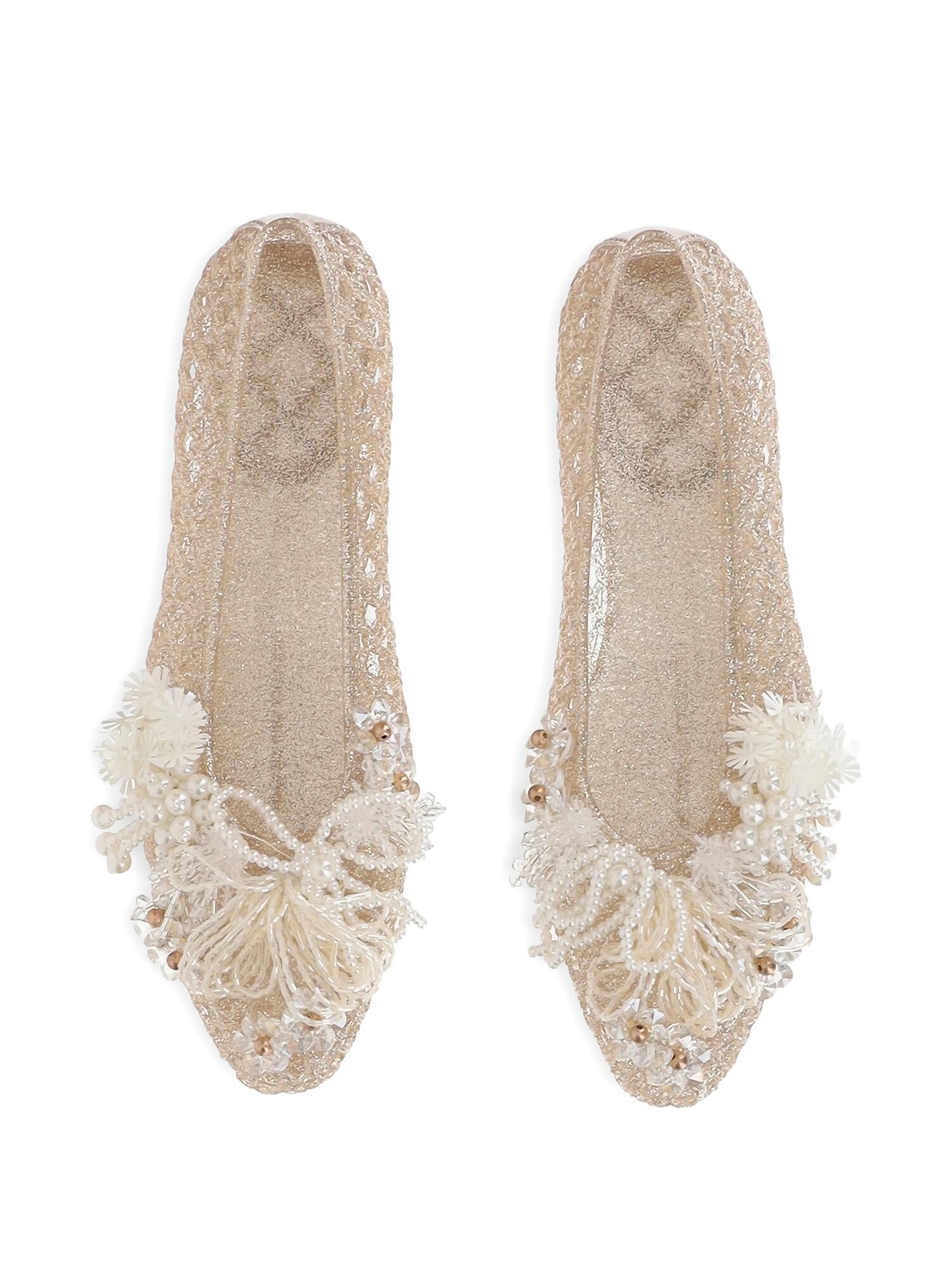 Балетки Heavenly Jelly Bead-embellished ballet flats, размер 39, разноцветный — фото 1