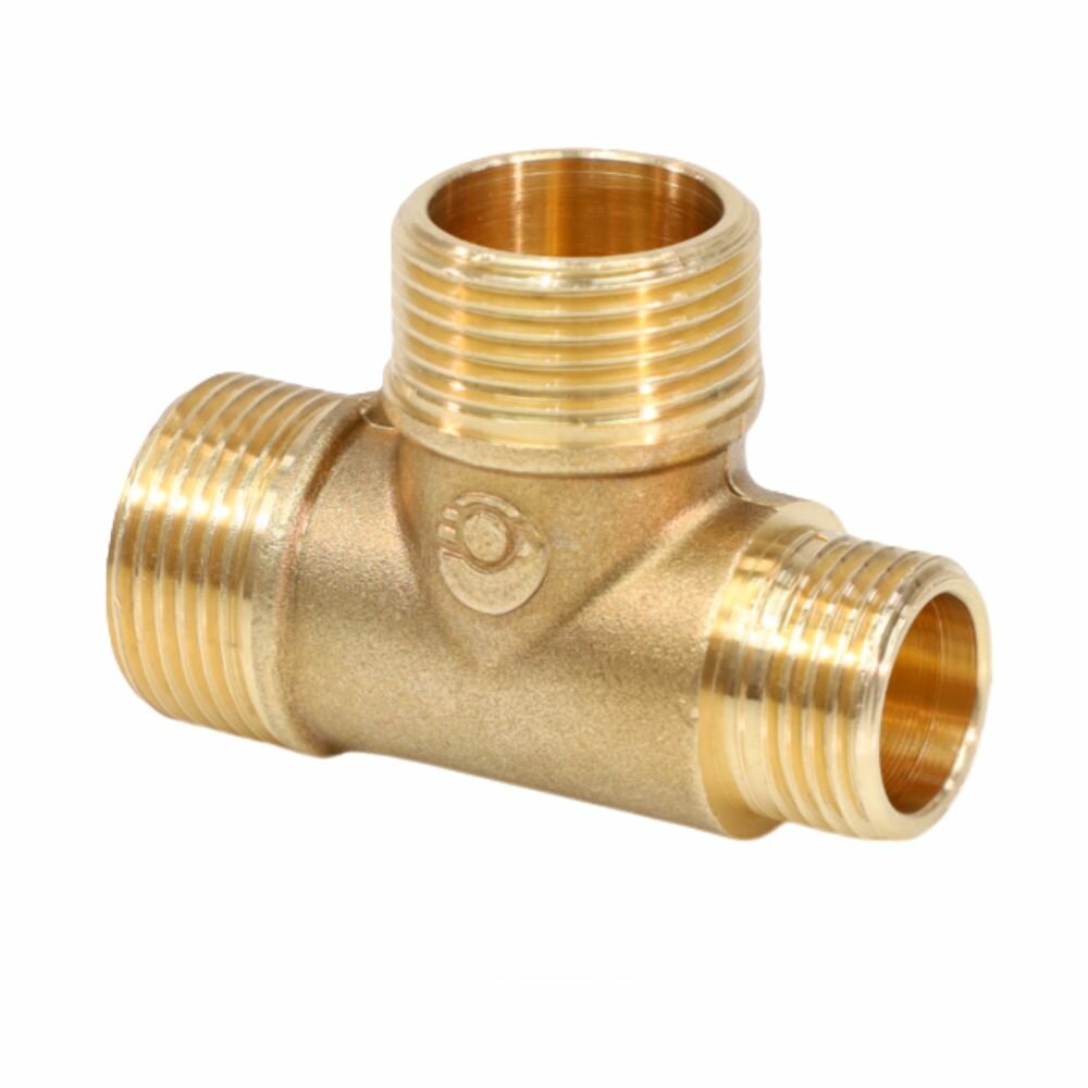 Тройник латунь переходной Ду 15х20х20 (1/2"х3/4"х3/4") НР/НР/НР VALFEX VF.131. L.034