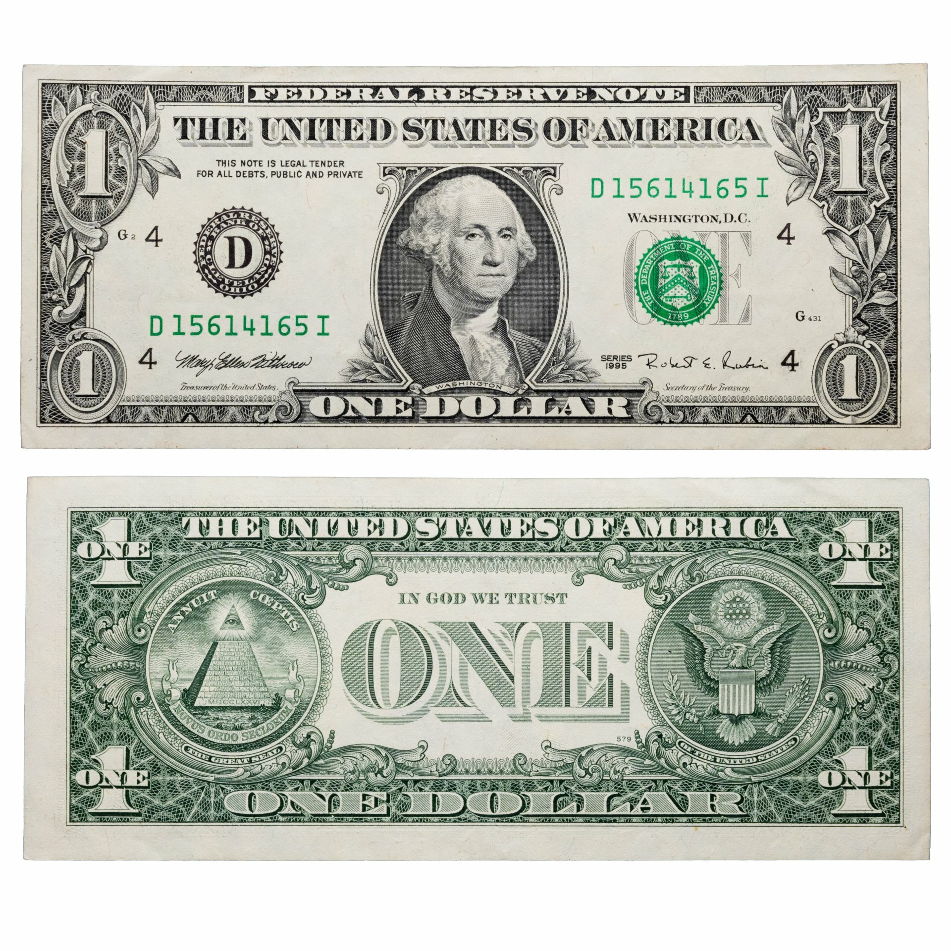 США 1 доллар 1995 Pick 496a D-Кливленд