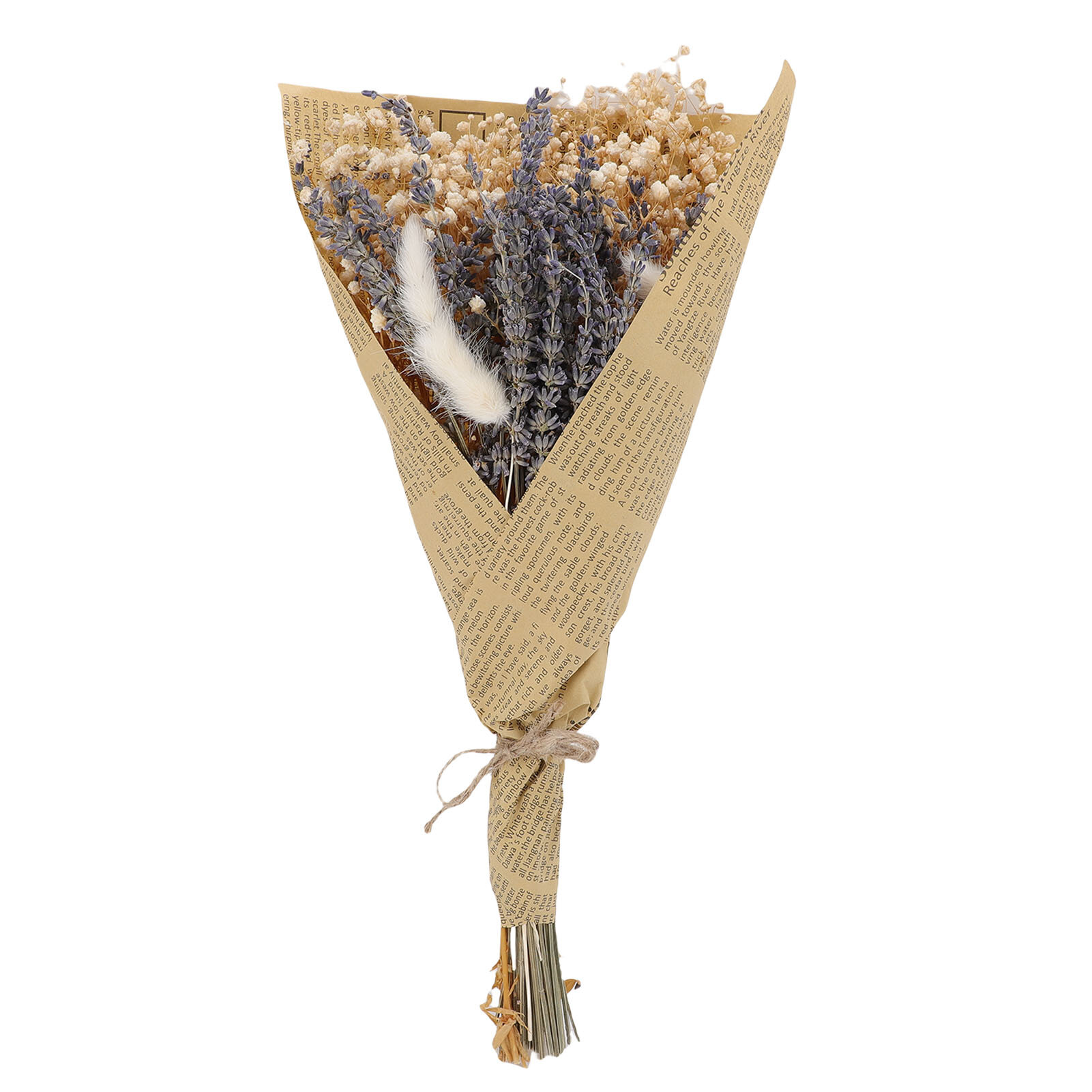 Букет из сушеной лаванды и хвоста кролика для украшения дома, свадебный ресторан, сухие цветы