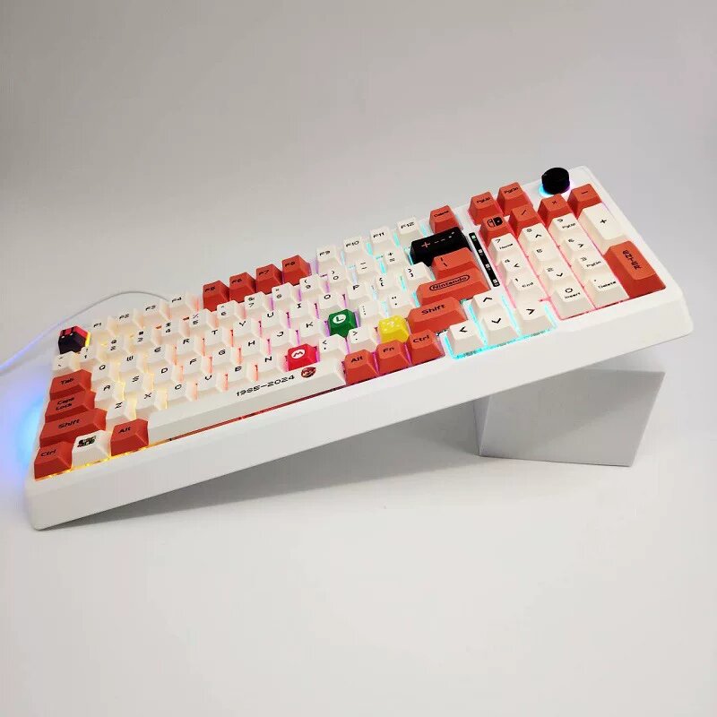 Механическая клавиатура Lingkey с 98 клавишами, подсветкой, проводная, с синими и коричневыми переключателями, в