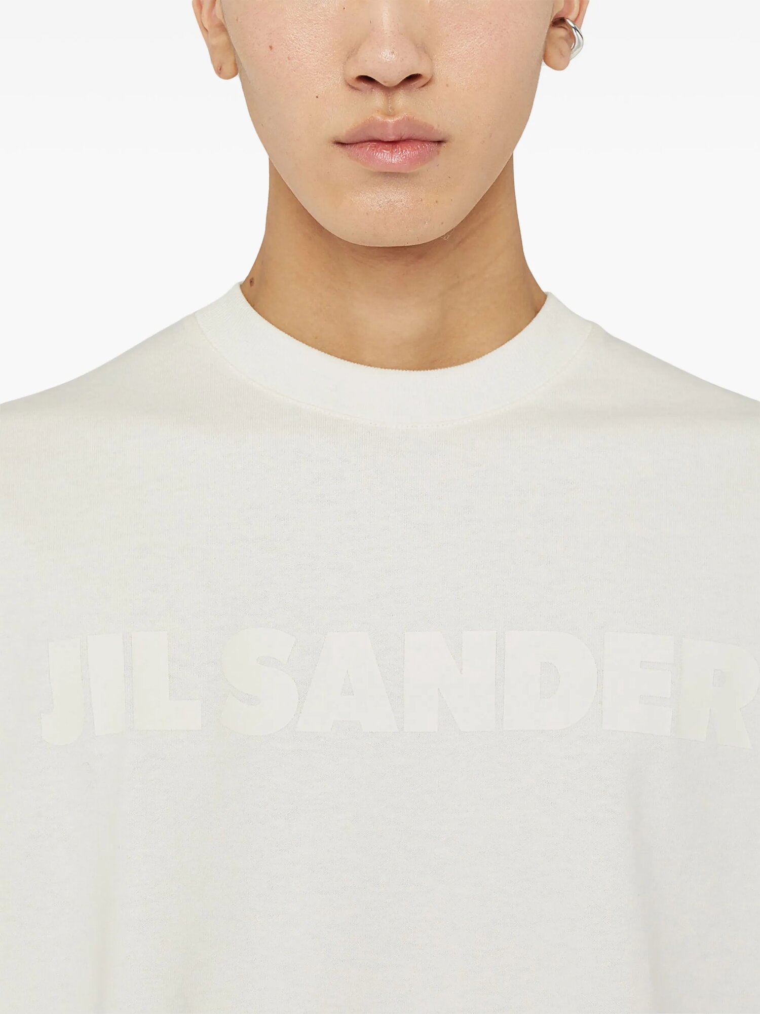 Футболка Jil Sander, размер M, серебристый — фото 1