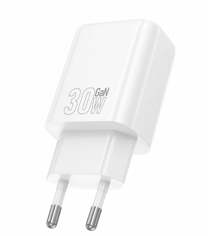 Сетевое зарядное устройство Hoco N62 Gentle, USB-C, 30Вт, 3A, белое