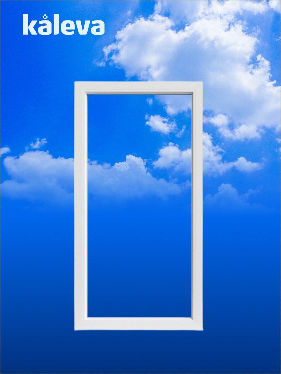 Пластиковое Окно ПВХ Kaleva 119х68 см, одностворчатое, глухое, двухкамерный стеклопакет с энергосберегающим стеклом