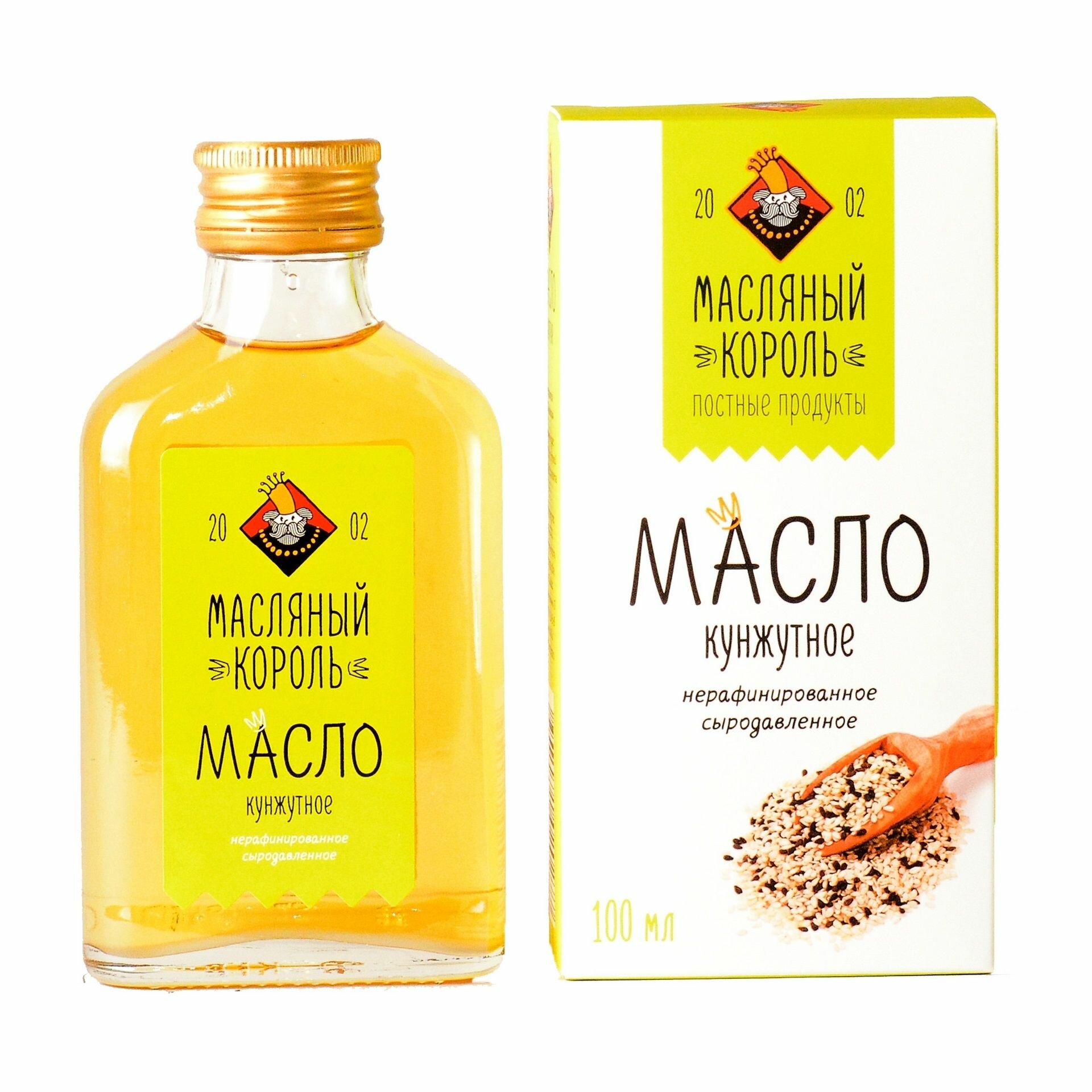 Масло кунжутное нерафинированное Масляный король 100%, 100мл