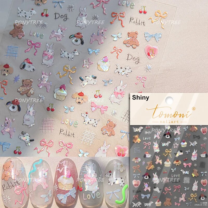Наклейки для ногтей PONYTREE Love Rabbit Dog MP5961TO4346